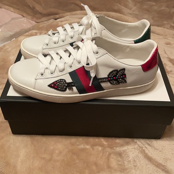 Gucci | Shoes | Gucci Arrow Rhinestone Sneakers | Poshmark